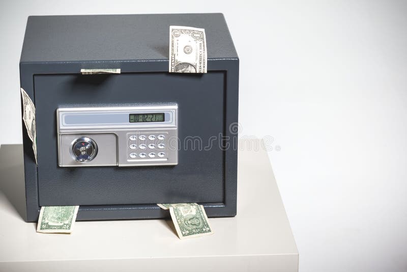 Safe with money stock image. Image of protection, financial - 77806023