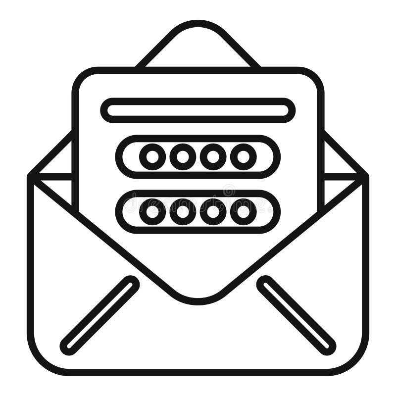 Safe New Mail Icon Outline Vector. Step Safe Cellular Stock Vector ...