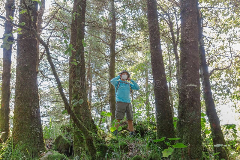 Safe Outdoor Activities with Face Mask Stock Image - Image of strength ...