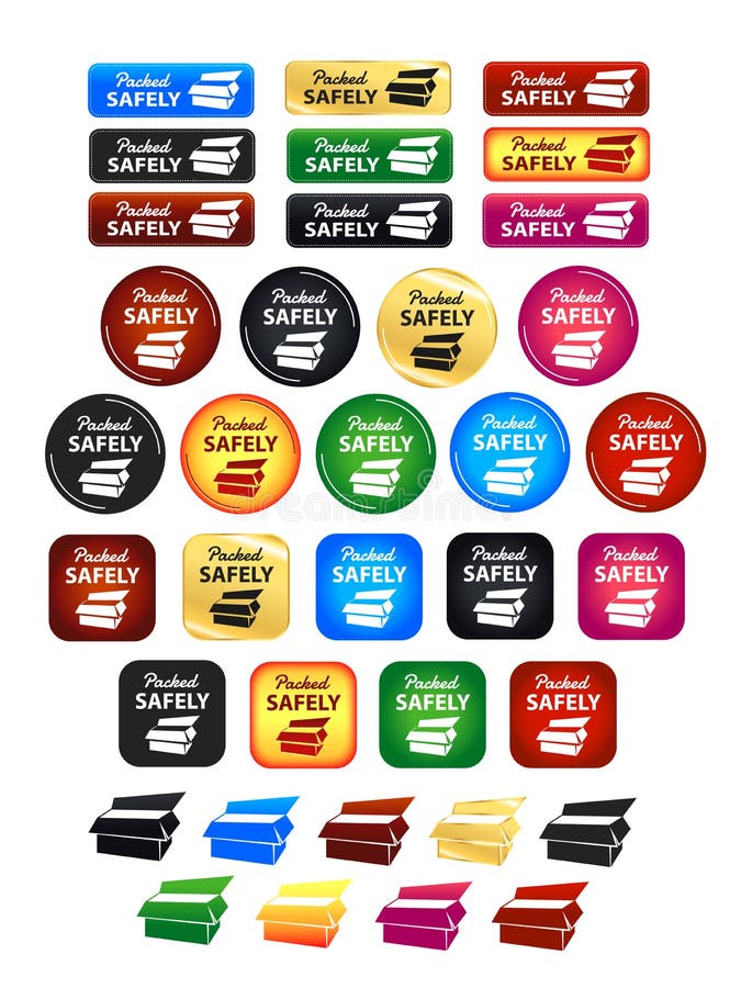 Large Set of Shipping and Delivery Badges Stock Vector - Illustration ...