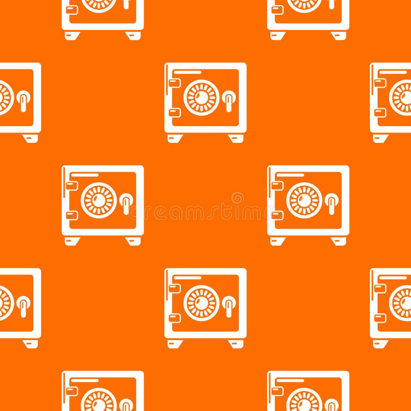 Safe pattern vector orange stock vector. Illustration of blank - 142375315