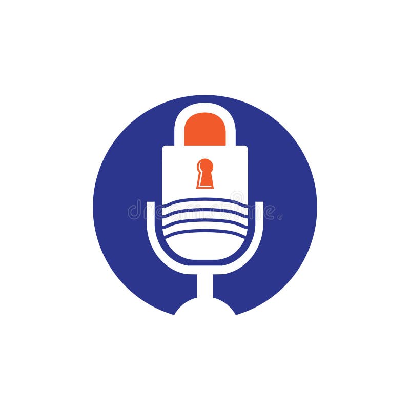 Safe Podcast Vector Logo Design. Padlock and Mic Icon Vector Logo ...