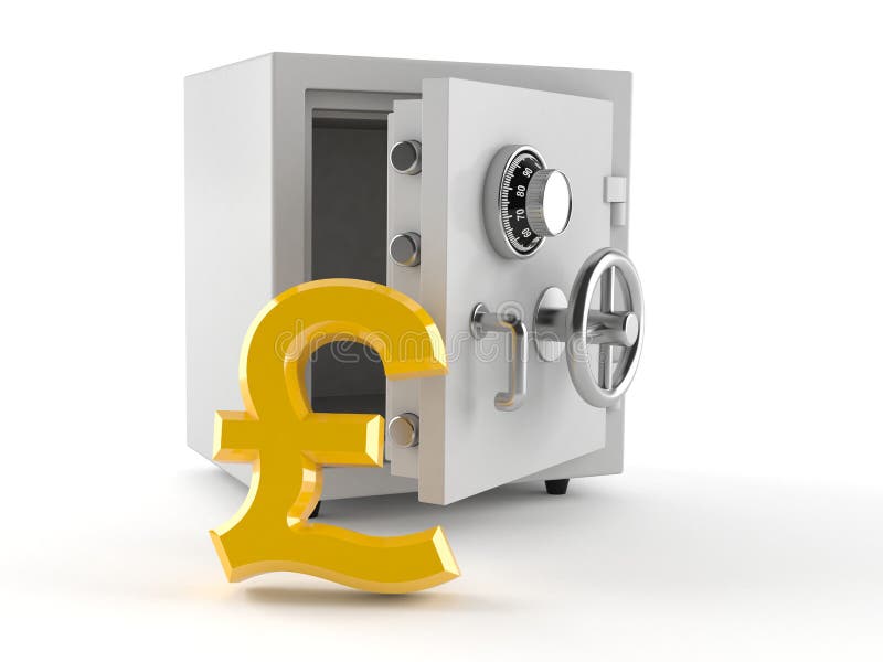 Safe with pound symbol stock illustration. Illustration of combination ...