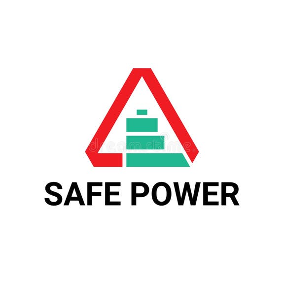 Safe Power Energy Saving Triangle Logo Template Stock Illustration ...