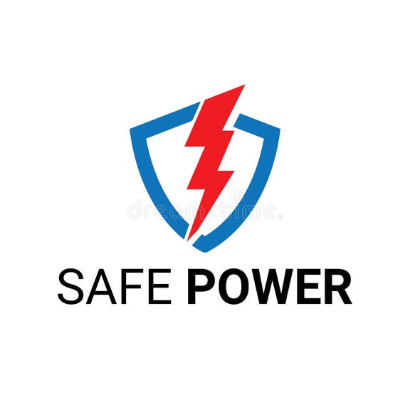 Safe Power Lightning Shield Guard Protection Logo Template Stock ...