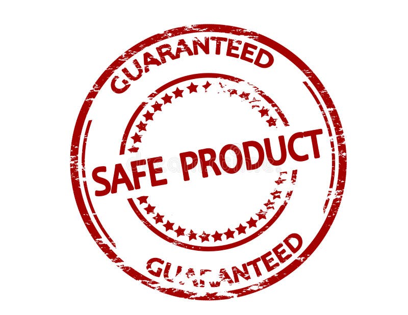 Stamp with Text Safe Product Guaranteed Stock Illustration ...