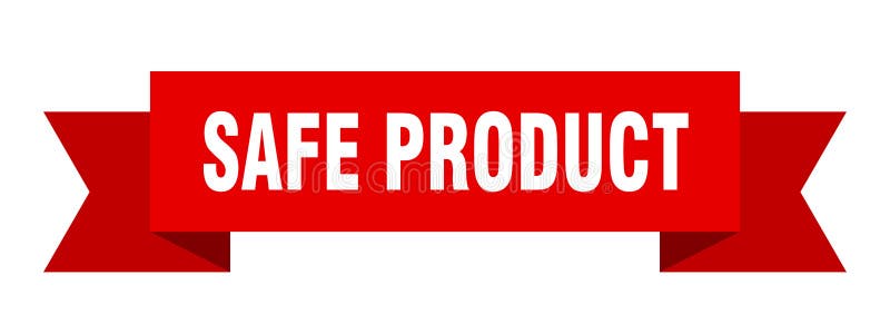 Safe product ribbon. stock vector. Illustration of label - 191264816