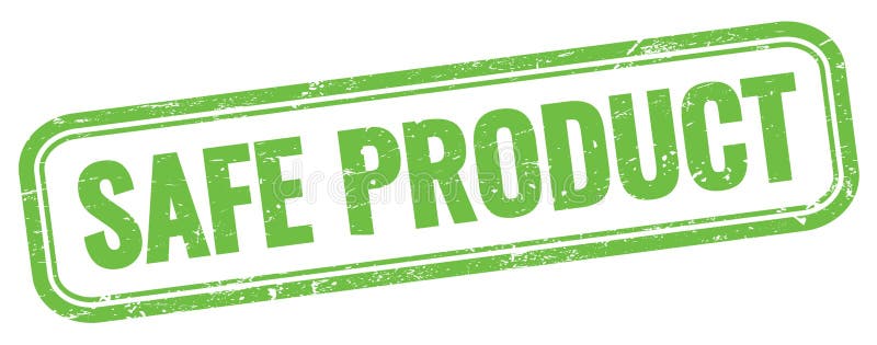 SAFE PRODUCT Text on Green Grungy Vintage Stamp Stock Illustration ...