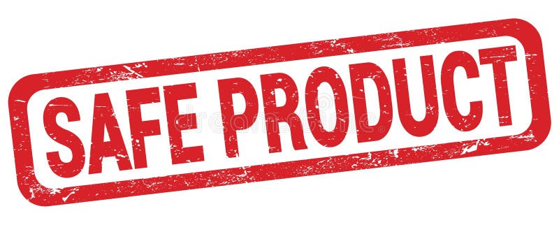 SAFE PRODUCT Text Written on Red Rectangle Stamp Stock Illustration ...