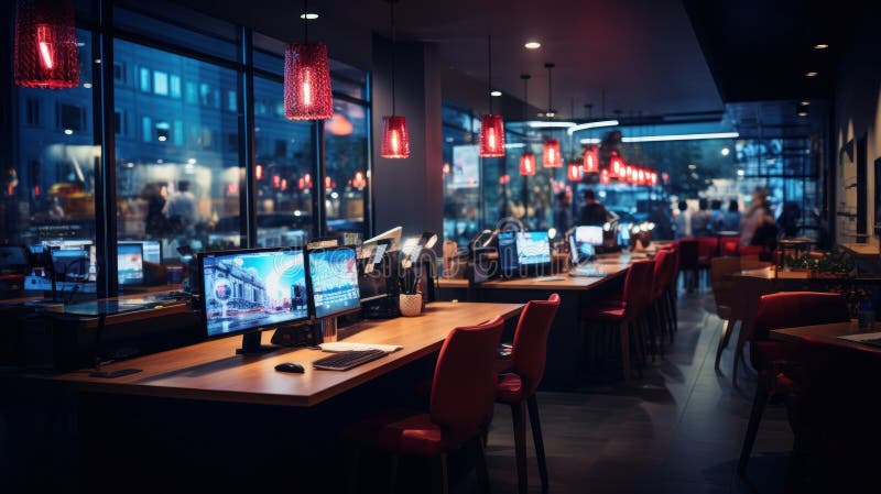 Safe Restaurant Surveillance. Created with Generative AI Stock ...