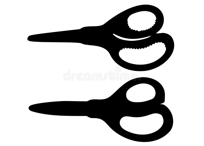Safe Scissors for Children. Stock Vector - Illustration of silhouette ...