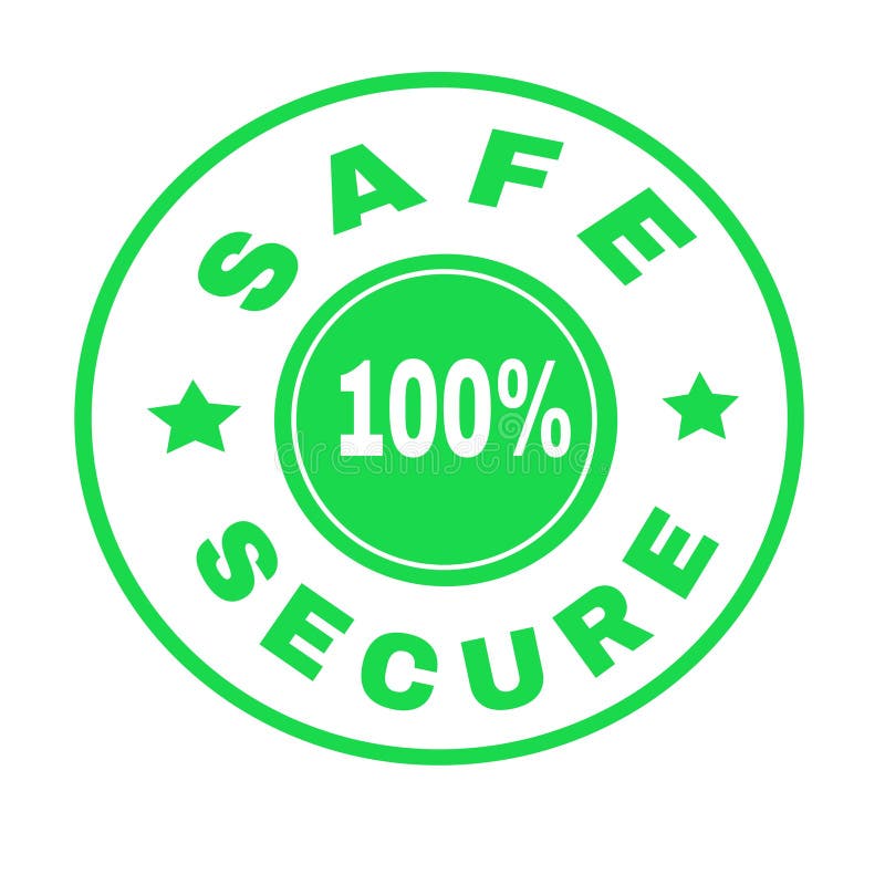 100 safe and Secure stock illustration. Illustration of batch - 261091772