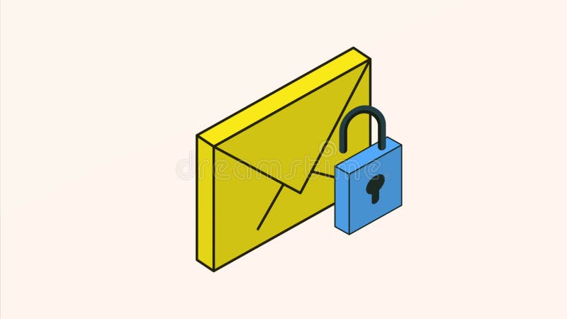 Safe Secure Padlock with Envelope Animation Stock Video - Video of ...
