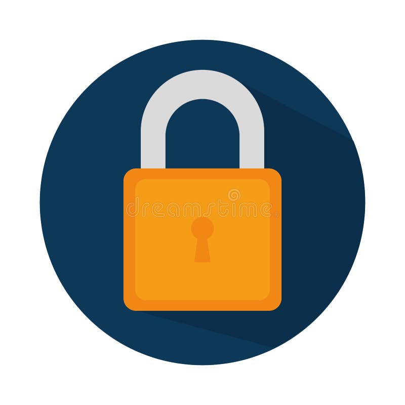 Safe secure padlock icon stock illustration. Illustration of flat ...