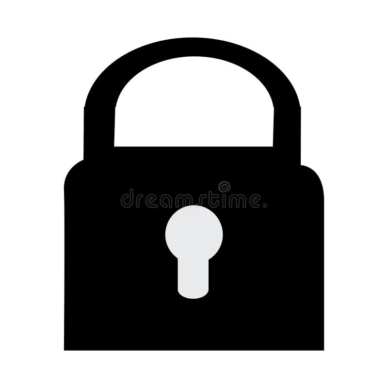 Safe secure padlock icon stock vector. Illustration of lock - 85859391