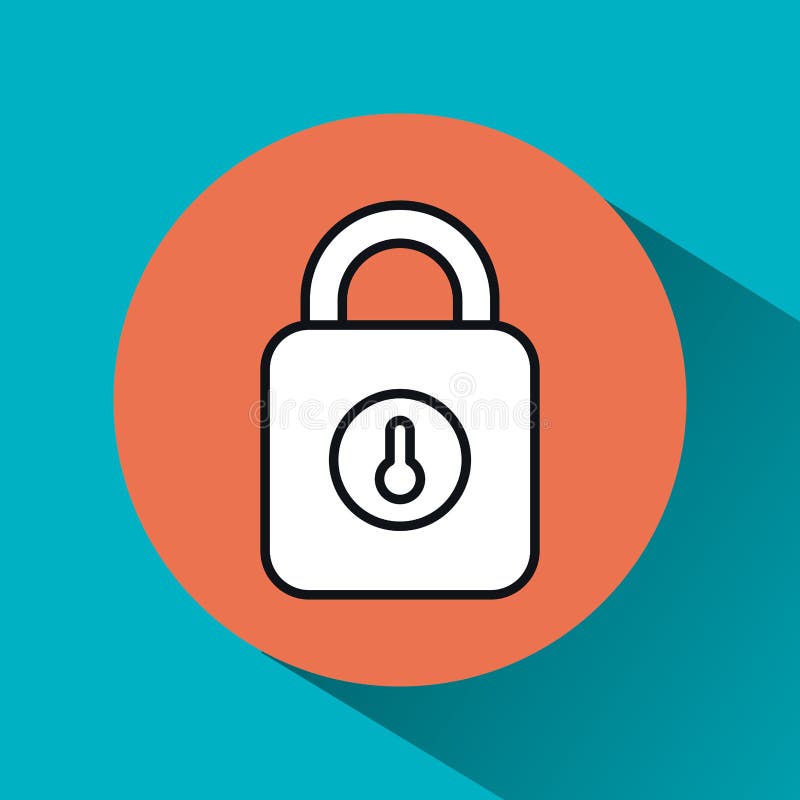 Safe secure padlock icon stock vector. Illustration of icon - 94934398