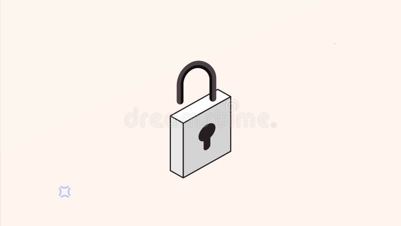 Safe Secure Padlock Protection Animation Stock Footage - Video of ...