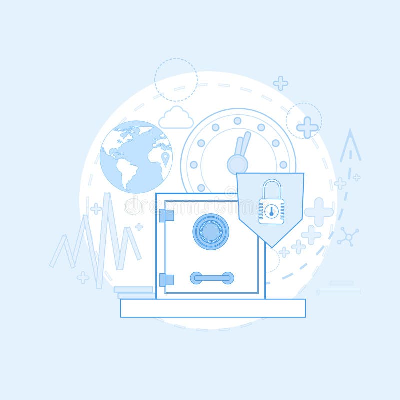 Safe Security Banking Money Savings Storage Stock Vector - Illustration ...