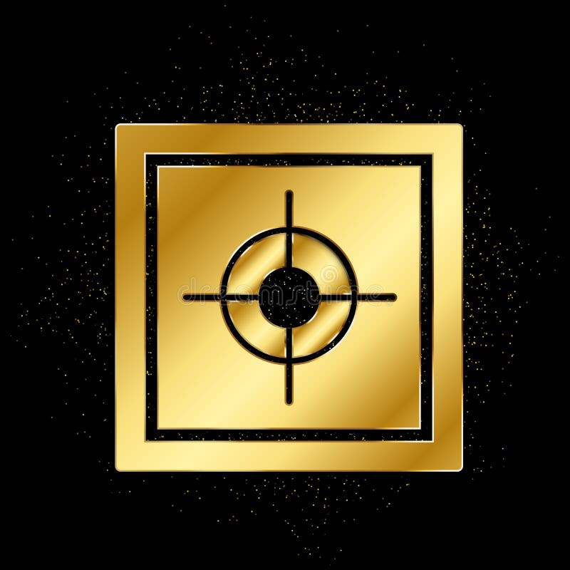 Safe, Security Gold Icon. Vector Illustration of Golden Particle ...
