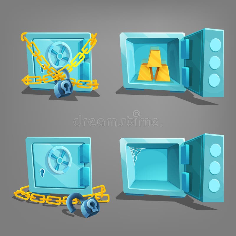 Safe Set. Vector Illustration. Stock Vector - Illustration of isolated ...