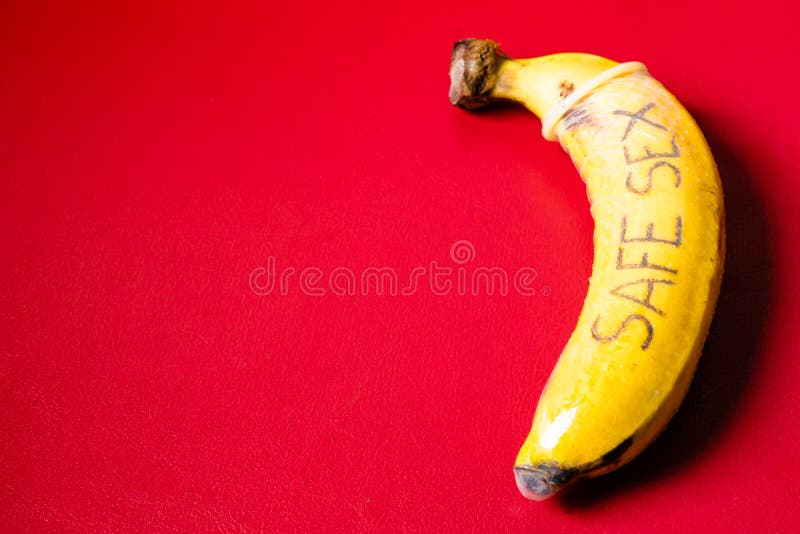 Condom And Banana Stock Image Image Of Healthcare Risk 7599835