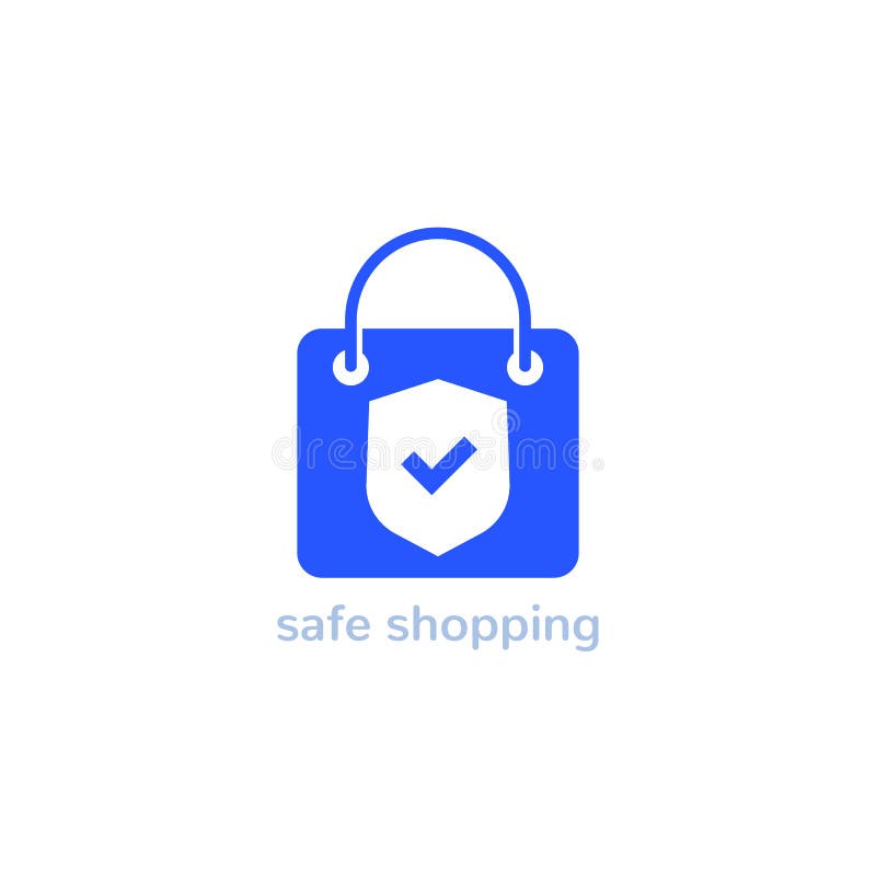 Safe Shopping Vector Logo for a Store Stock Vector - Illustration of ...