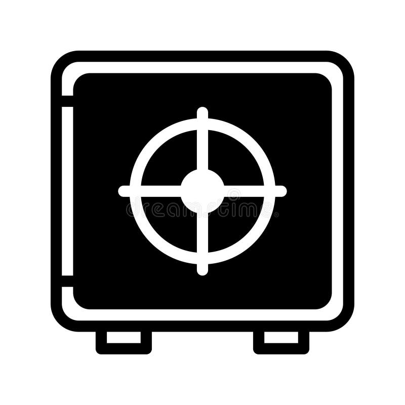 Safe Solid Icon. Financial Storage Symbol Icons Graphic Design. Vector ...