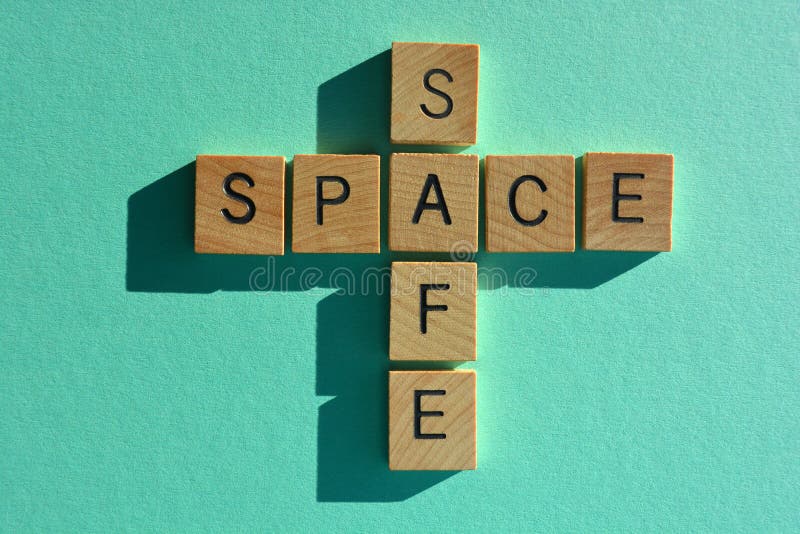 Safe, Space, Crossword in 3d Wood Alphabet Letters Stock Photo - Image ...