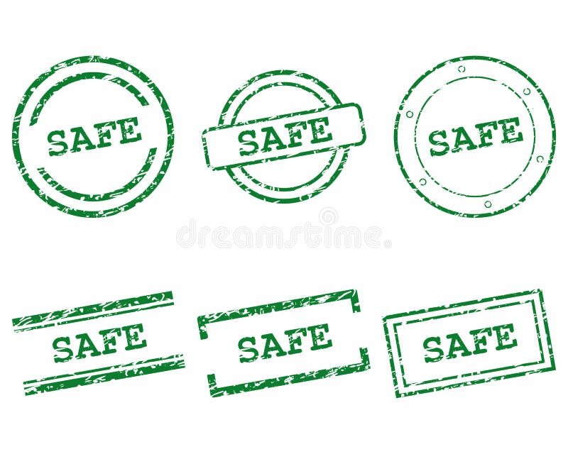 Safe stamps stock vector. Illustration of stamp, sign - 156910731