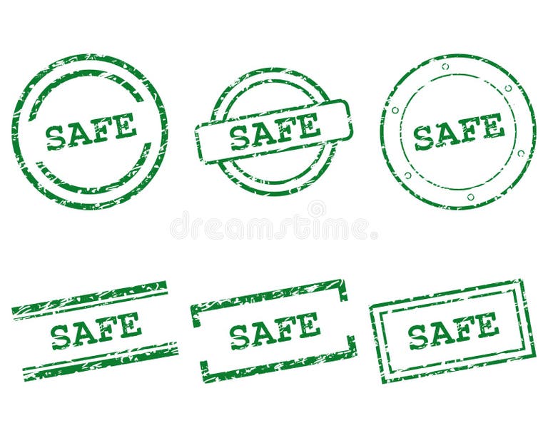 Safe stamps stock vector. Illustration of stamp, sign - 156910731