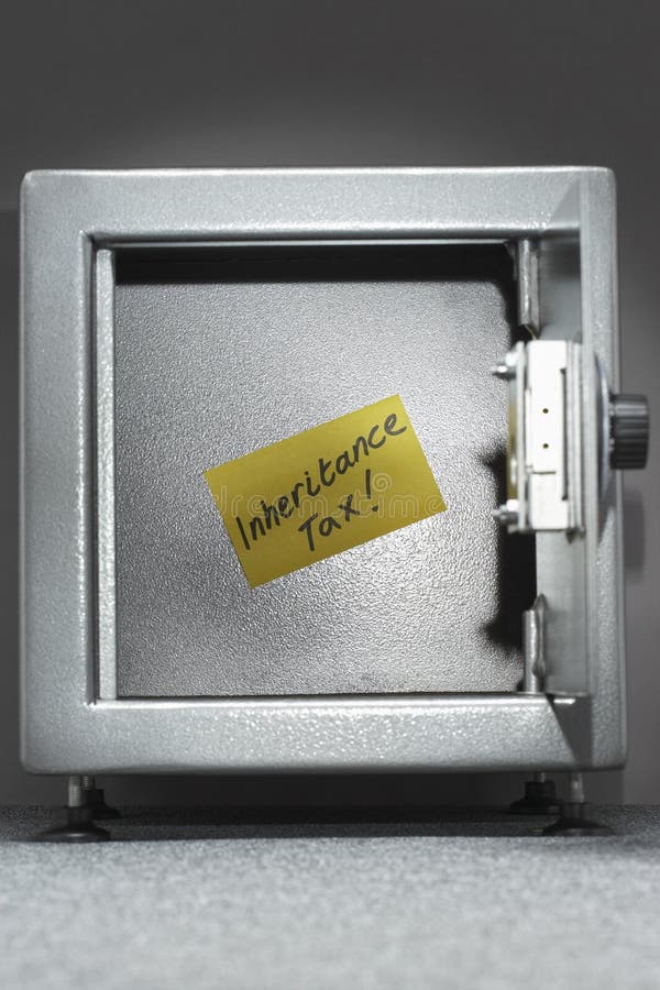 Safe with Sticky Note Reading Inheritance Tax Stock Image - Image of ...