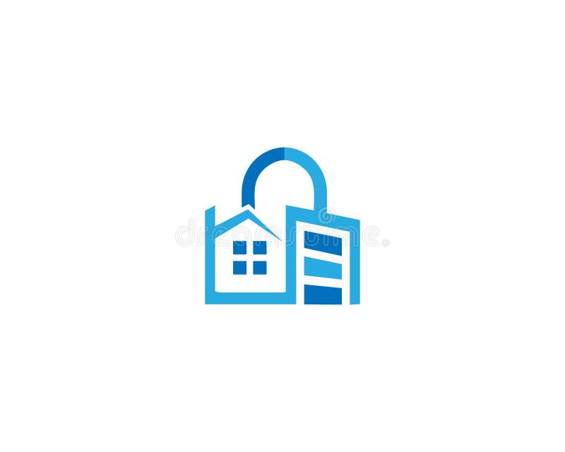 Safe Storage Garage Logo and Warehouse Security Icon. Stock Vector ...