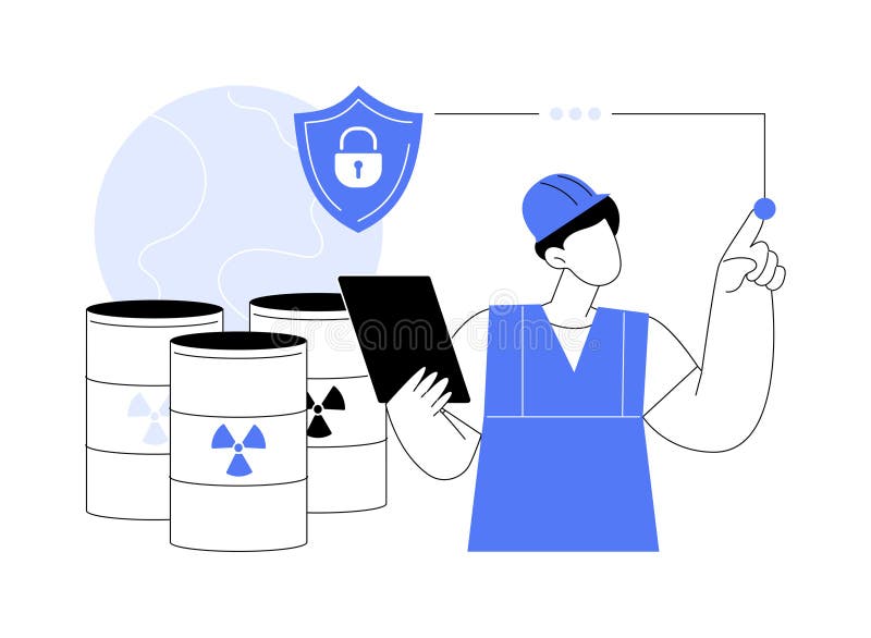 Safe Storage of Waste Abstract Concept Vector Illustration. Stock ...