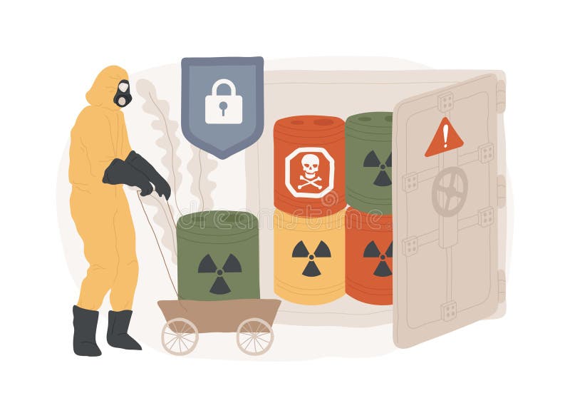 Safe Storage of Waste Isolated Concept Vector Illustration. Stock ...
