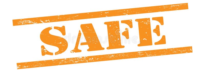 BE SAFE! 3D Text in Bold Orange on White Background Stock Illustration ...