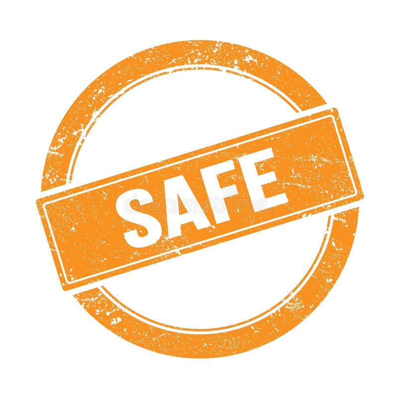 BE SAFE! 3D Text in Bold Orange on White Background Stock Illustration ...