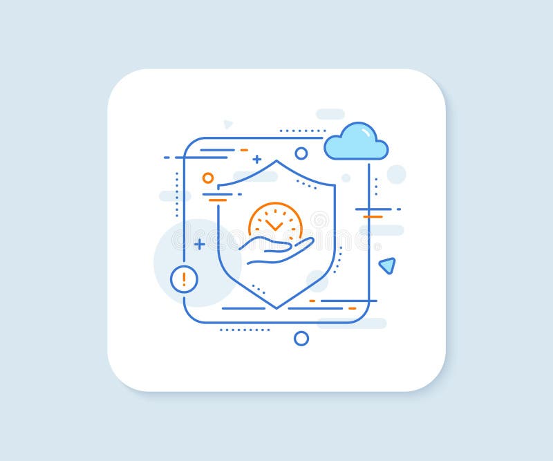 Safe Time Line Icon. Clock Sign. Office Management. Vector Stock Vector ...