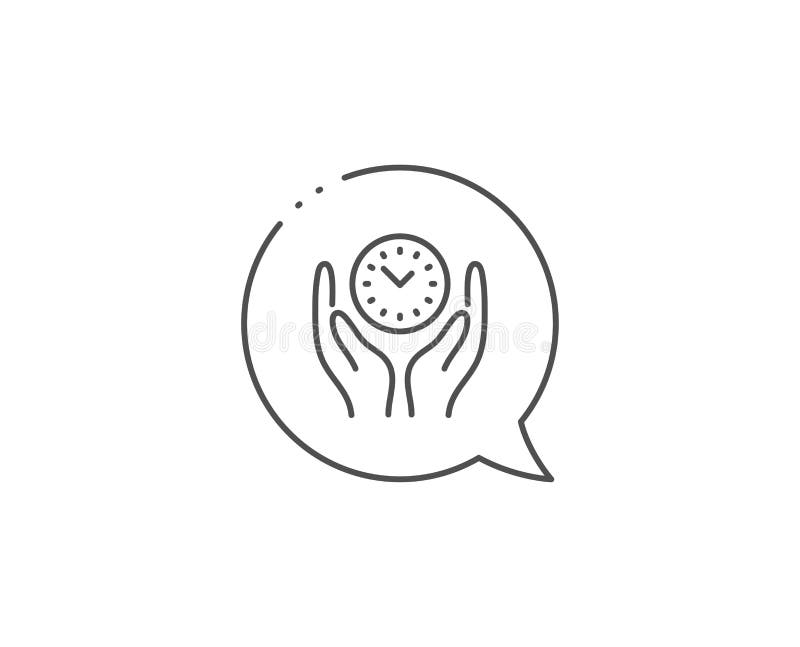 Safe Time Line Icon. Clock Sign. Office Management. Vector Stock Vector ...