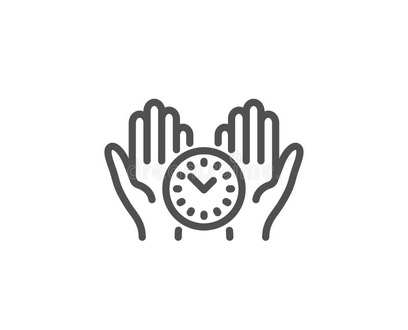 Safe Time Line Icon. Clock Sign. Office Management. Vector Stock Vector ...
