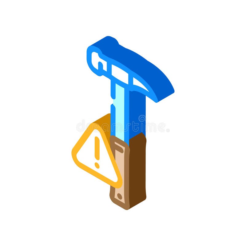 Safe Use of Tools Injury Prevention Isometric Icon Vector Illustration ...