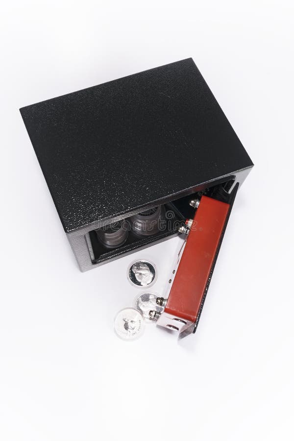 Safe, Valuables, Coin Collection, White Background Stock Photo - Image ...
