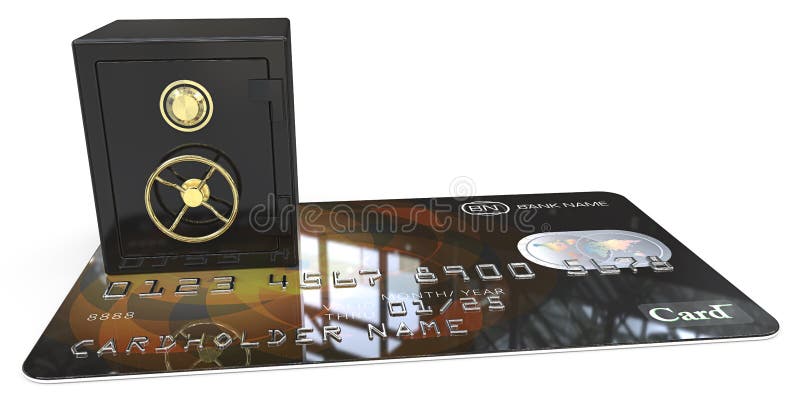 Safe vault on credit card stock illustration. Illustration of graphics ...