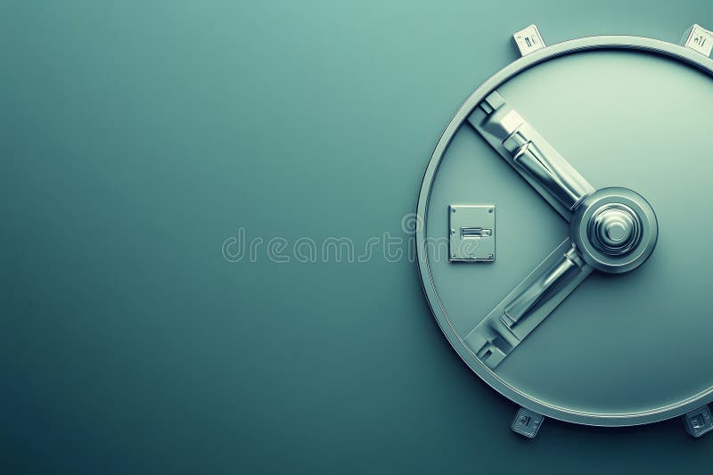 Safe Vault Door Icon, Right Aligned, Background Minimal, Clear Space on ...