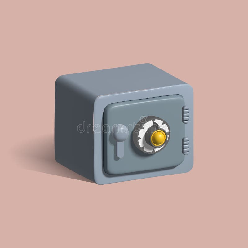 Safe Vector 3d Icon. Bank Safe 3d Illustration Stock Illustration ...