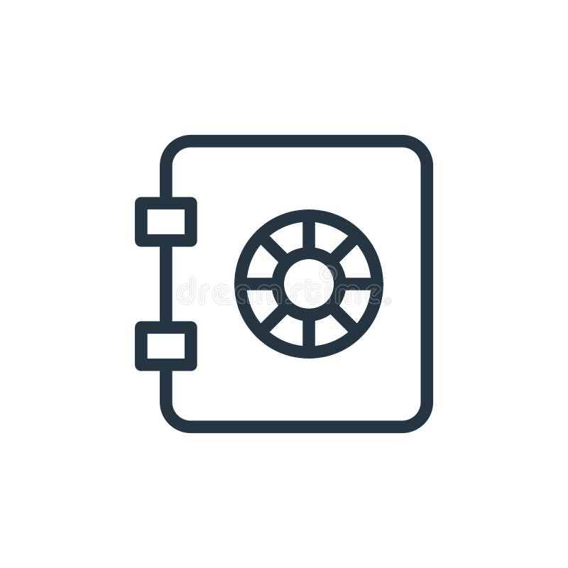 Safe Vector Icon Isolated on White Background. Outline, Thin Line Safe ...