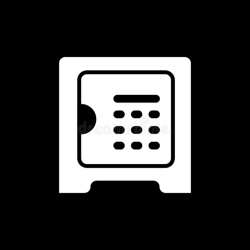 Safe Icon on White Background. Stock Vector - Illustration of graphic ...