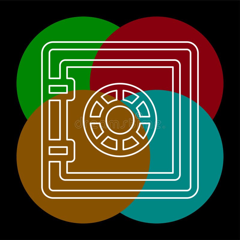 Safe vector icon stock illustration. Illustration of digital - 189064099