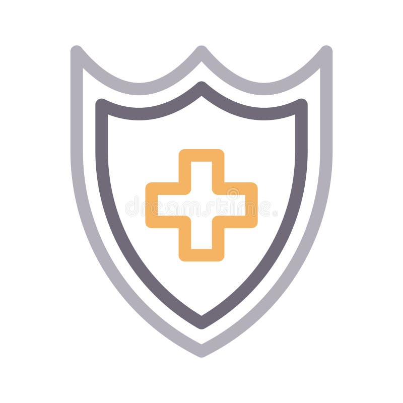 Safe Colour Line Vector Icon Stock Vector - Illustration of health ...
