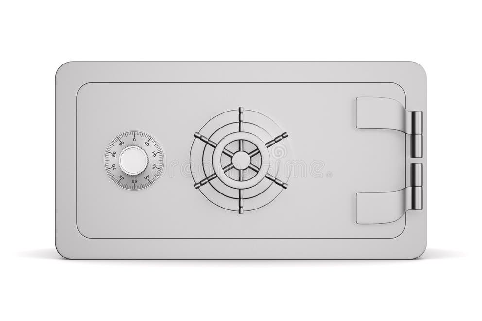 Safe on White Background. Isolated 3D Illustration Stock Illustration ...