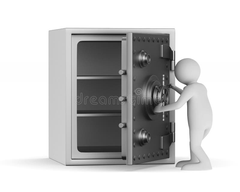 Safe on White Background. Isolated 3D Stock Illustration - Illustration ...